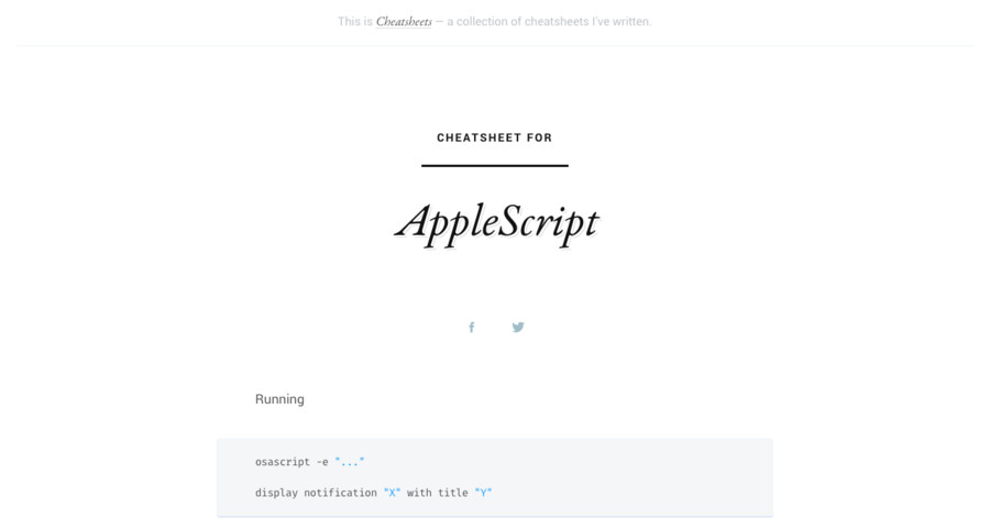 Applescript Cheatsheet 