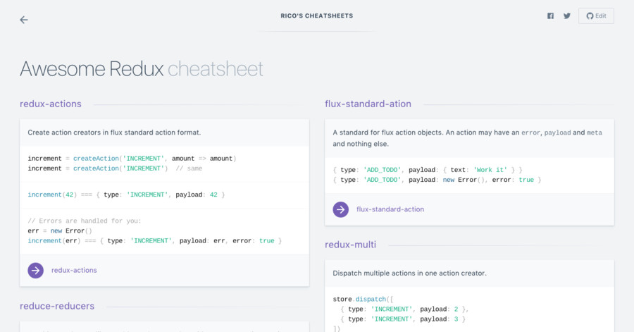 Awesome Redux cheatsheet