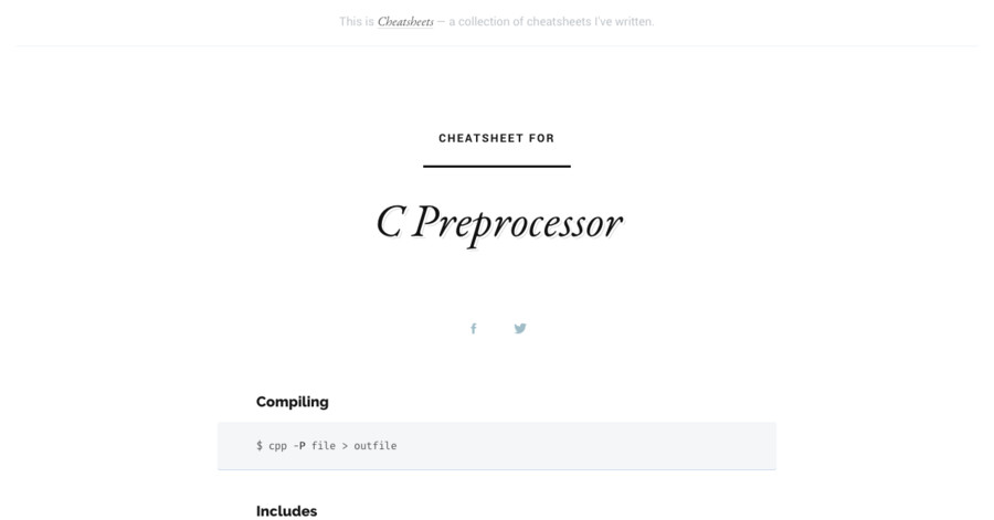C Preprocessor cheatsheet