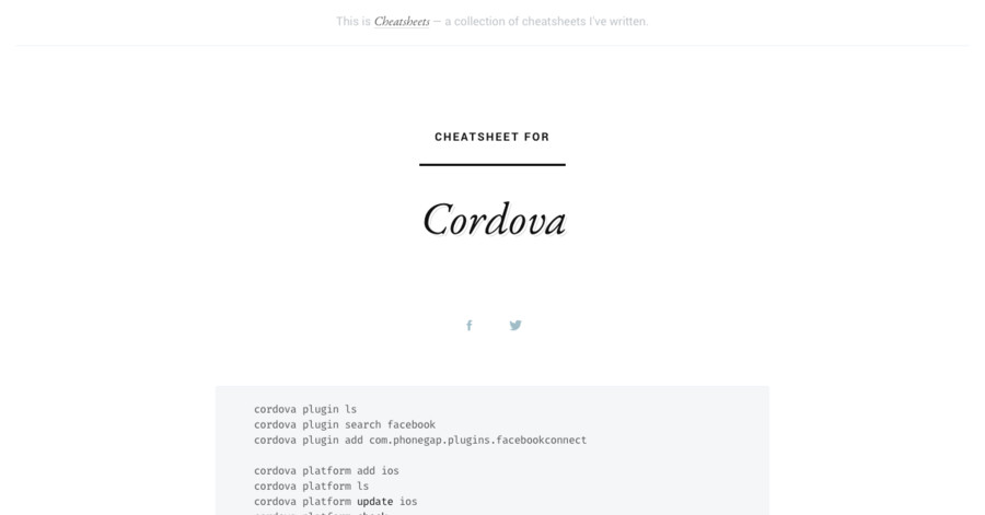 Apache Cordova Cheatsheet 3794