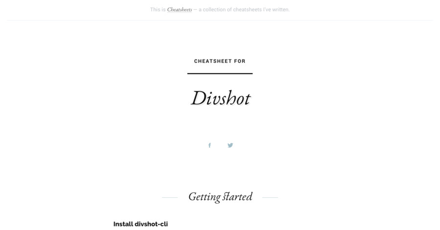 Divshot cheatsheet