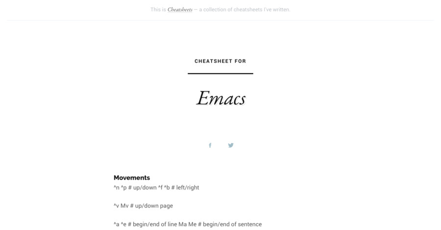 Emacs cheatsheet