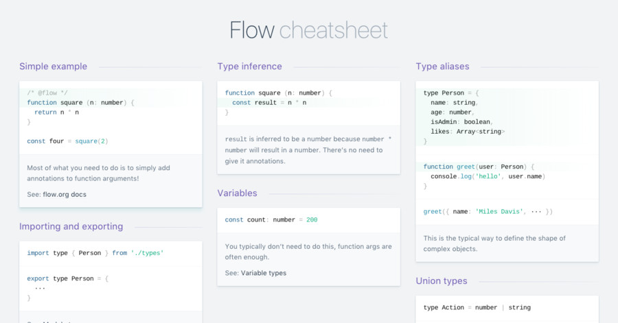 Flow cheatsheet