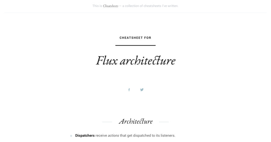 Flux architecture cheatsheet