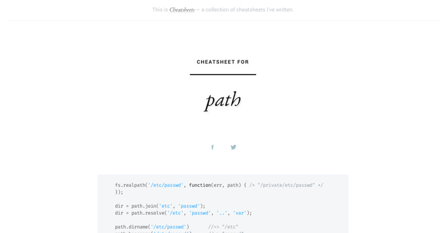 Node.js path API cheatsheet
