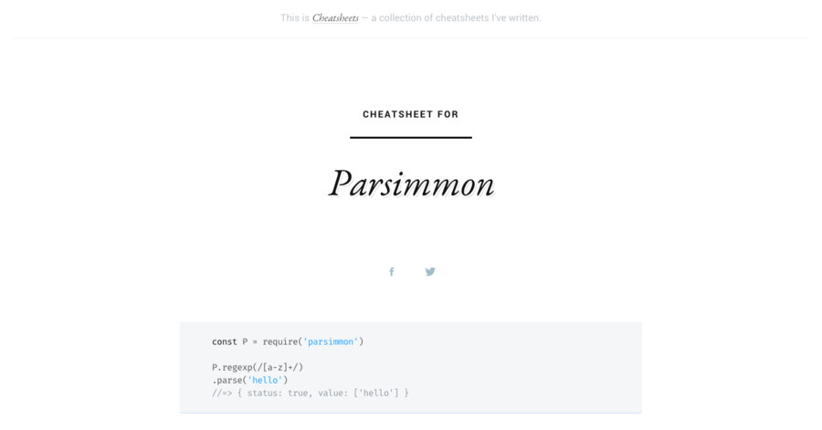 Parsimmon cheatsheet