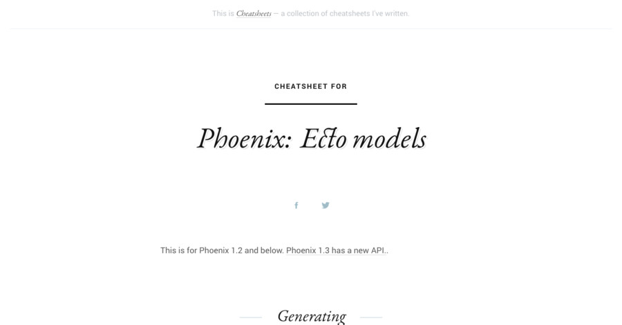 Phoenix: Ecto models cheatsheet