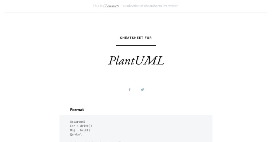 PlantUML cheatsheet