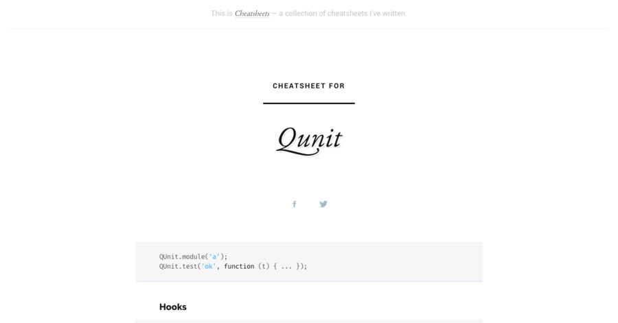 Qunit cheatsheet