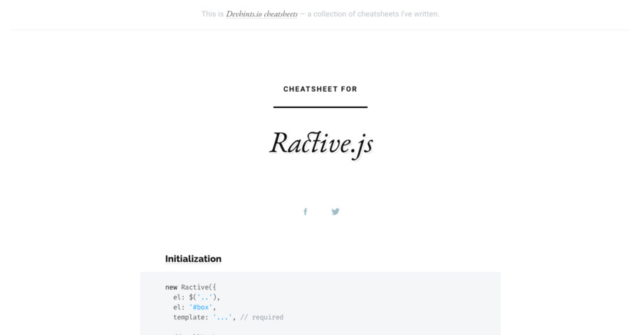 Ractive.js cheatsheet