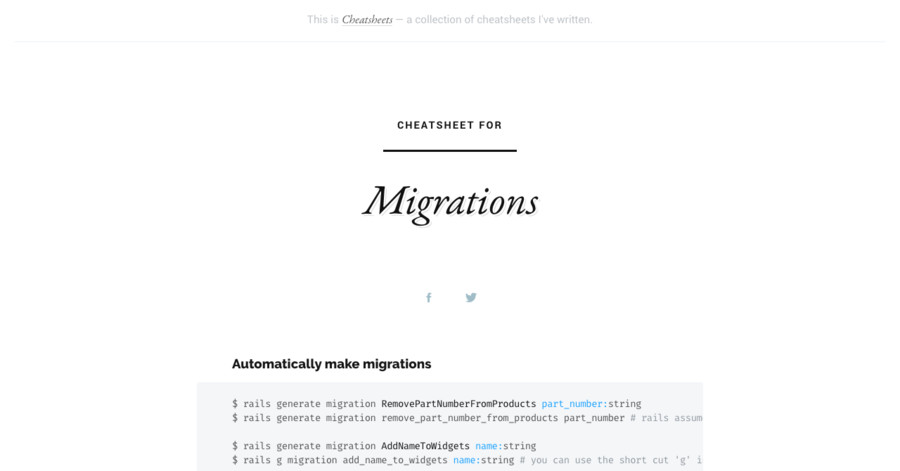Rails Migrations Cheatsheet 
