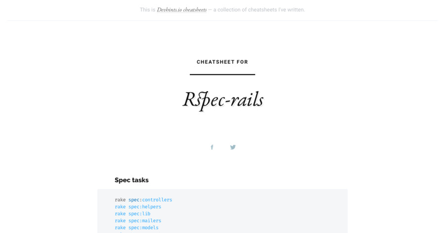 Rspec-rails cheatsheet