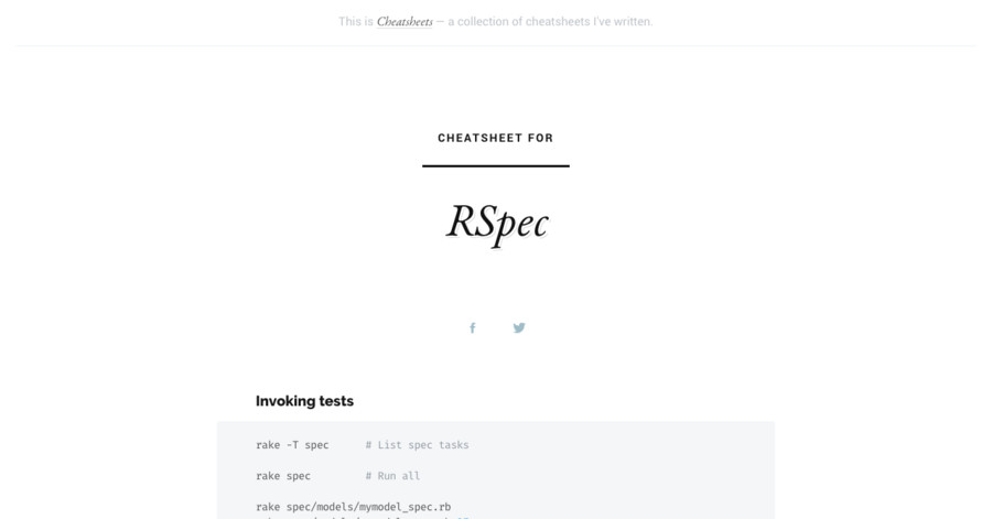 RSpec cheatsheet