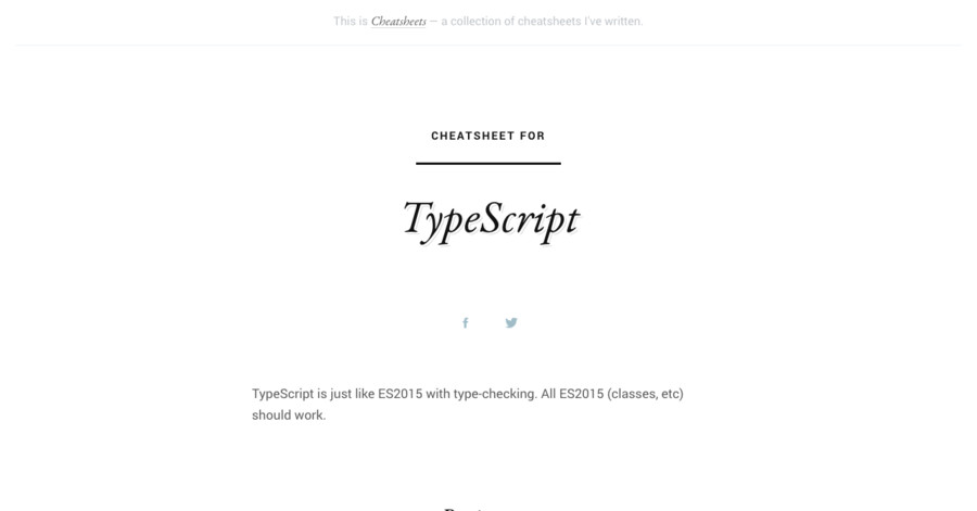 TypeScript cheatsheet