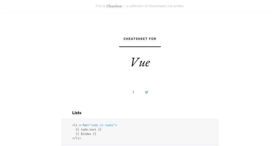Vuejs Cheatsheet